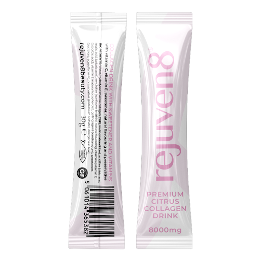 Rejuven8 Premium Hydrolysed Marine Liquid Collagen Drink 8000mg, 14 sa