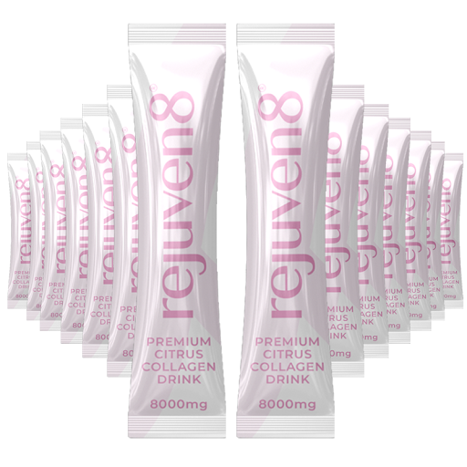 Rejuven8 Premium Hydrolysed Marine Liquid Collagen Drink 8000mg, 14 sa